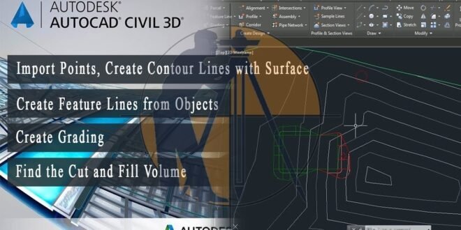 How to Import Points Create Surface and Calculate Volume In AutoCAD ...